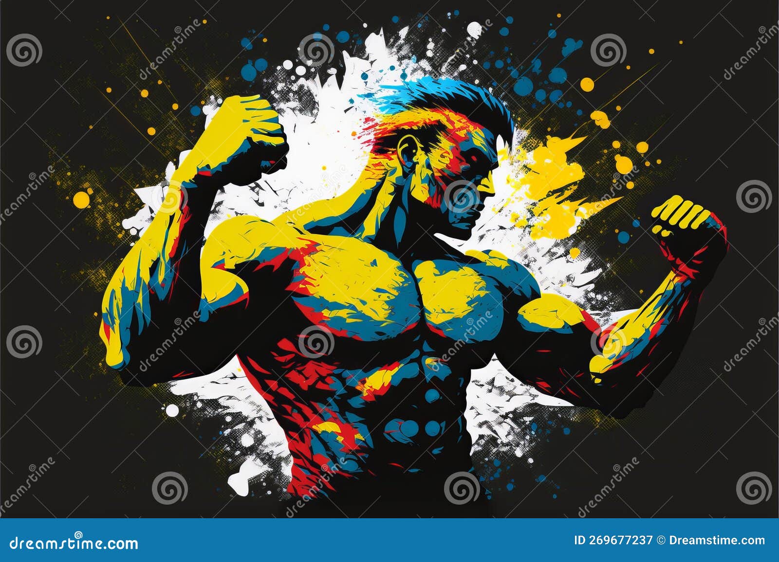 Strength Abstract Art (generative AI) Stock Illustration - Illustration ...