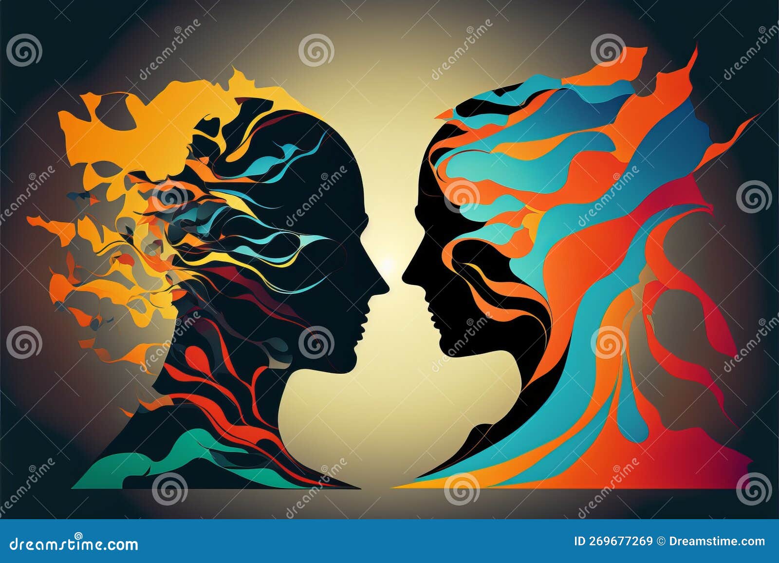 Man Not Understanding Abstract Art Vector Cartoon Illustration ...