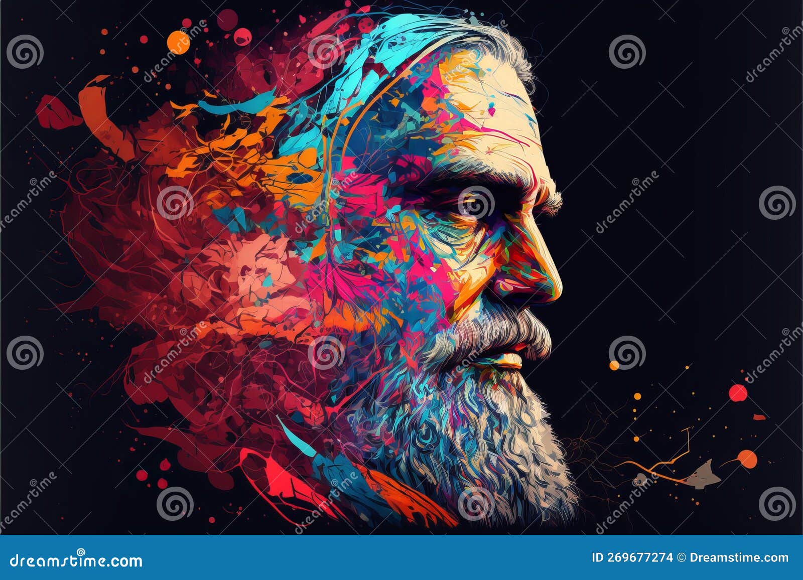 Wisdom Abstract Art (generative AI) Stock Illustration - Illustration ...