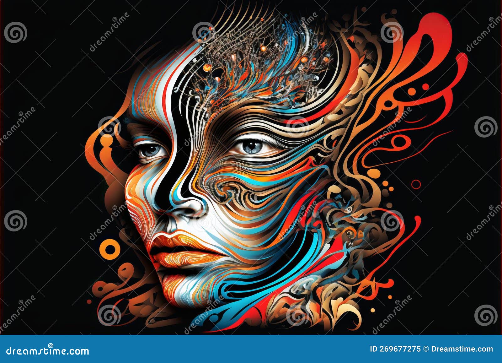 Wisdom Abstract Art (generative AI) Stock Illustration - Illustration ...