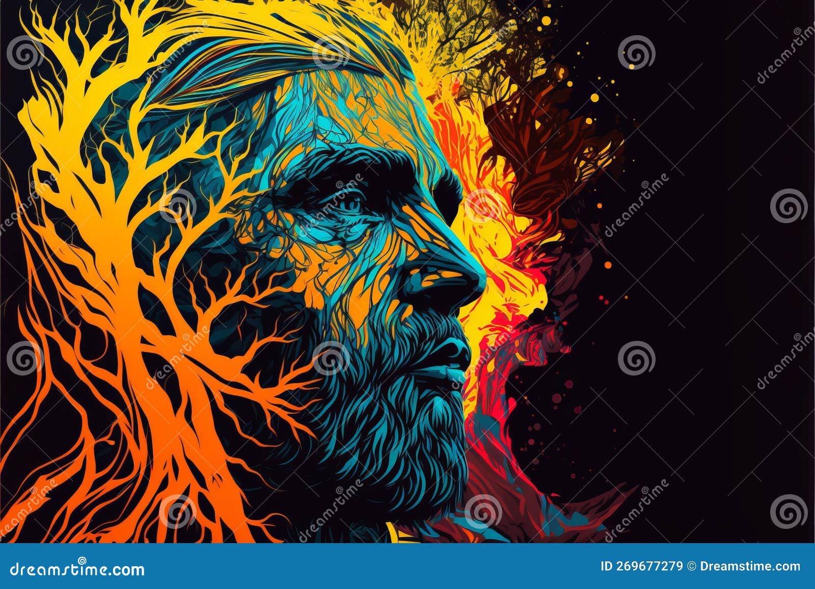 Wisdom Abstract Art (generative AI) Stock Illustration - Illustration ...