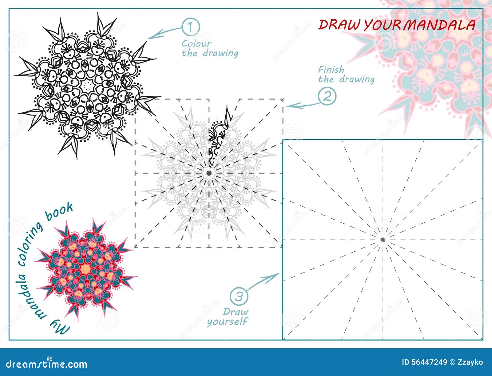 Rectangular Mandala Stock Illustrations – 376 Rectangular Mandala Stock ...