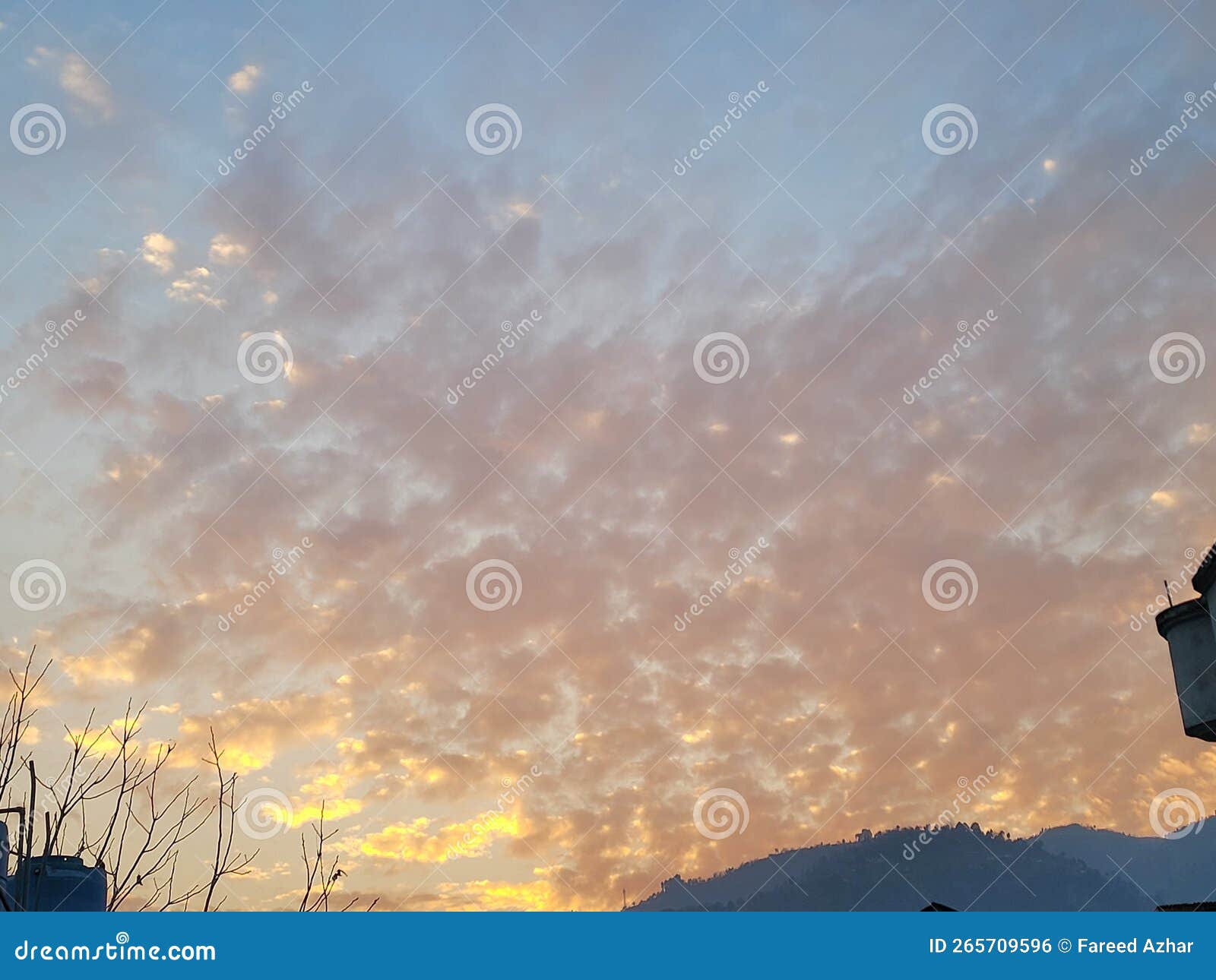 Unique colours of sky stock photo. Image of afterglow - 265709596