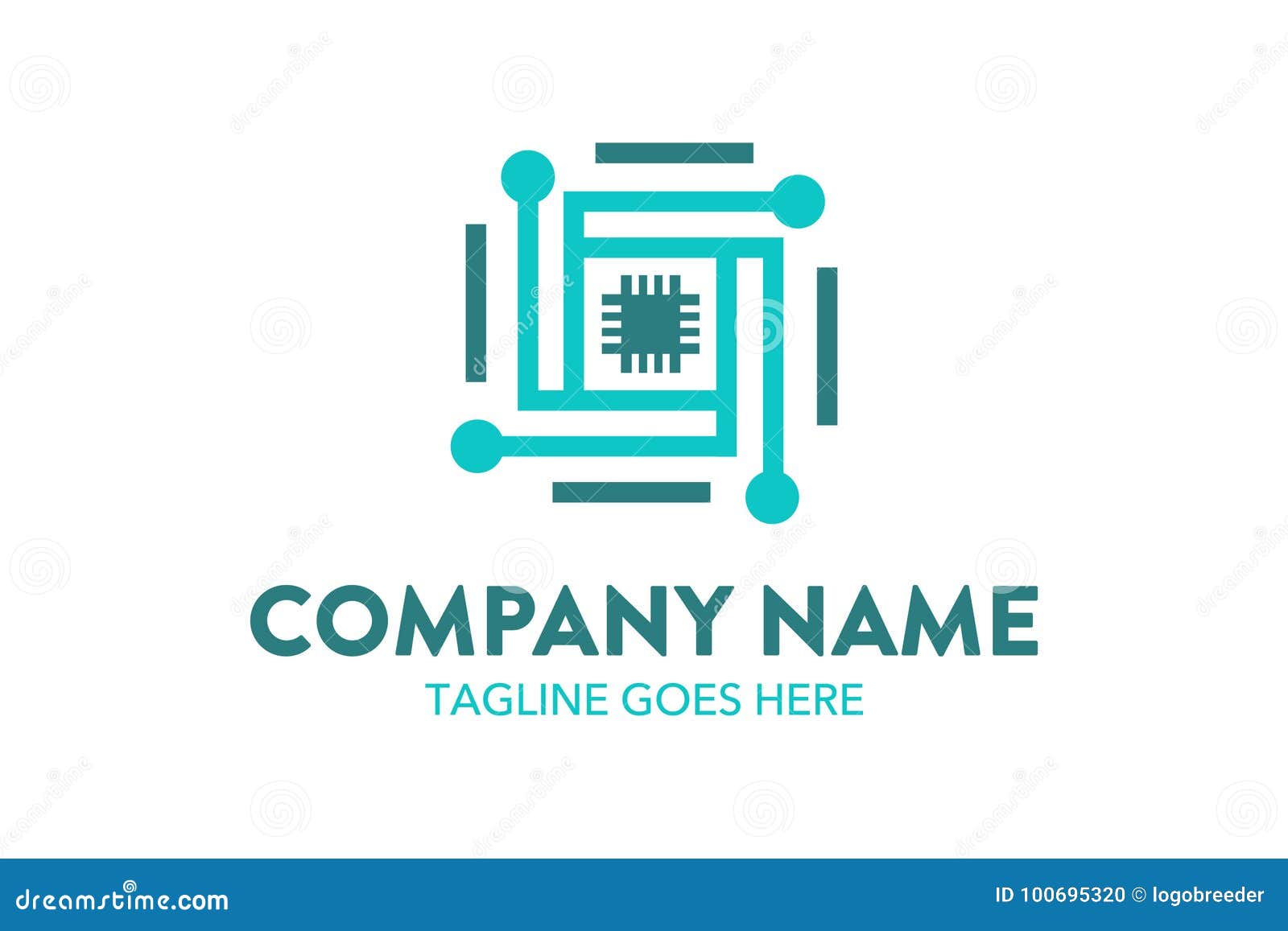 Unique Computer and Networking Logo Template Stock Vector ...