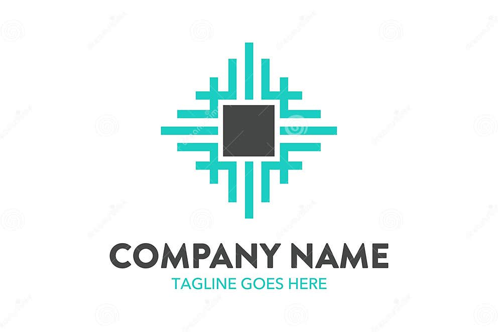 Unique Computer and Networking Logo Template Stock Vector ...