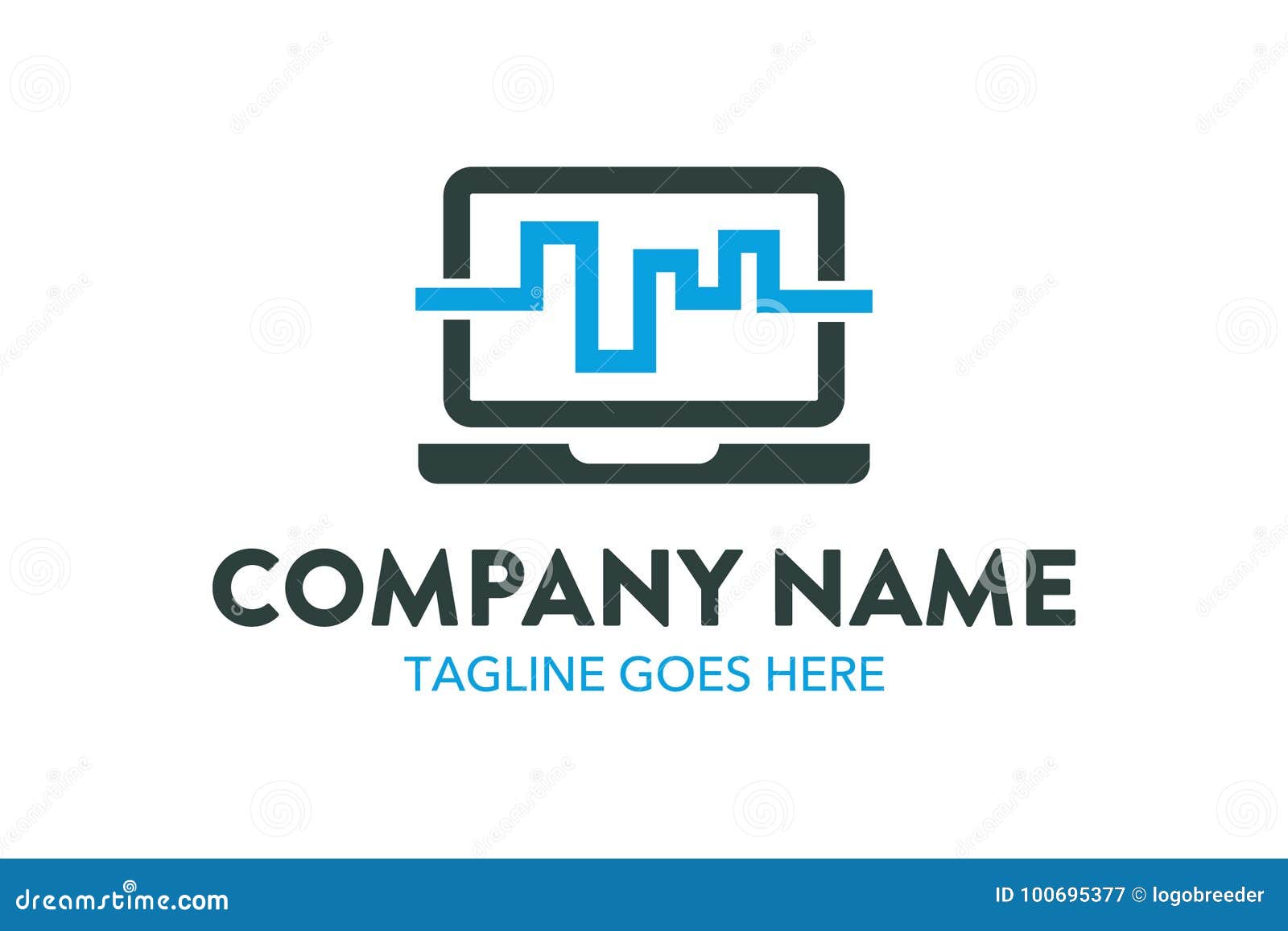 Unique Computer and Networking Logo Template Stock Vector ...
