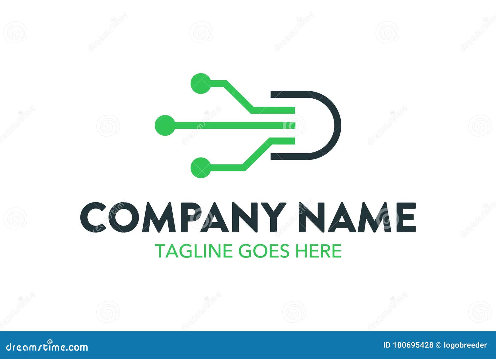 Unique Computer and Networking Logo Template Stock Vector ...