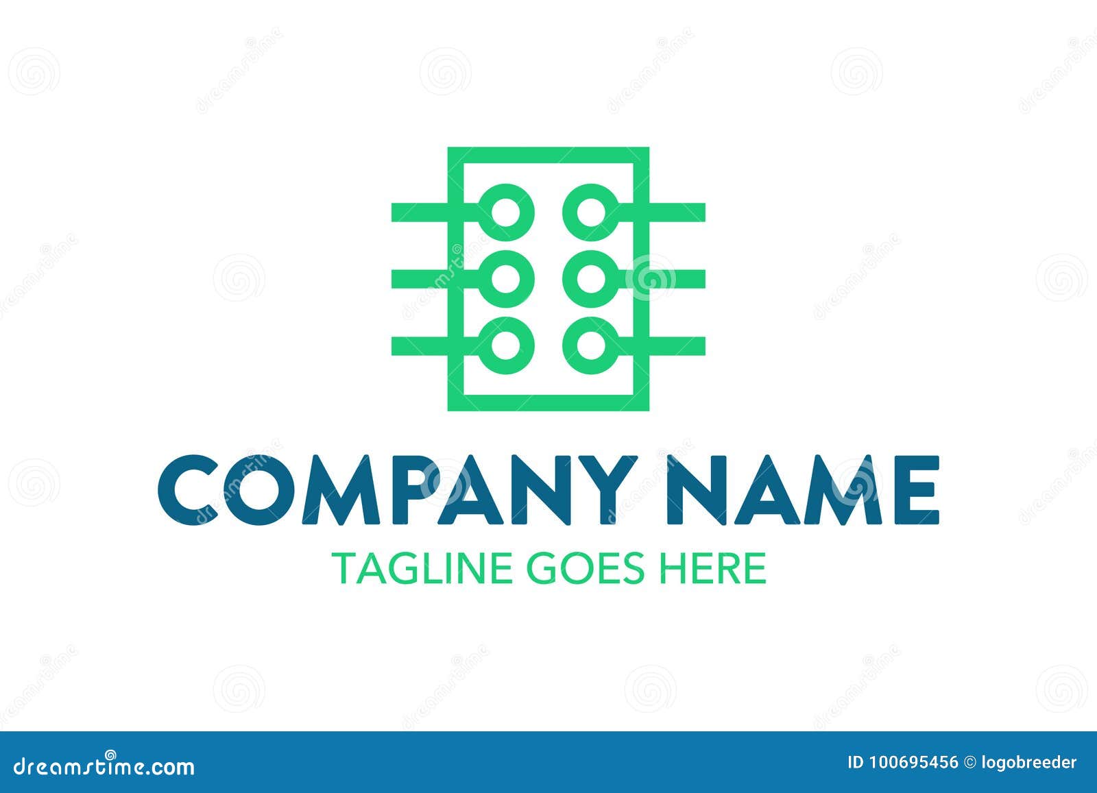 Unique Computer and Networking Logo Template Stock Vector ...