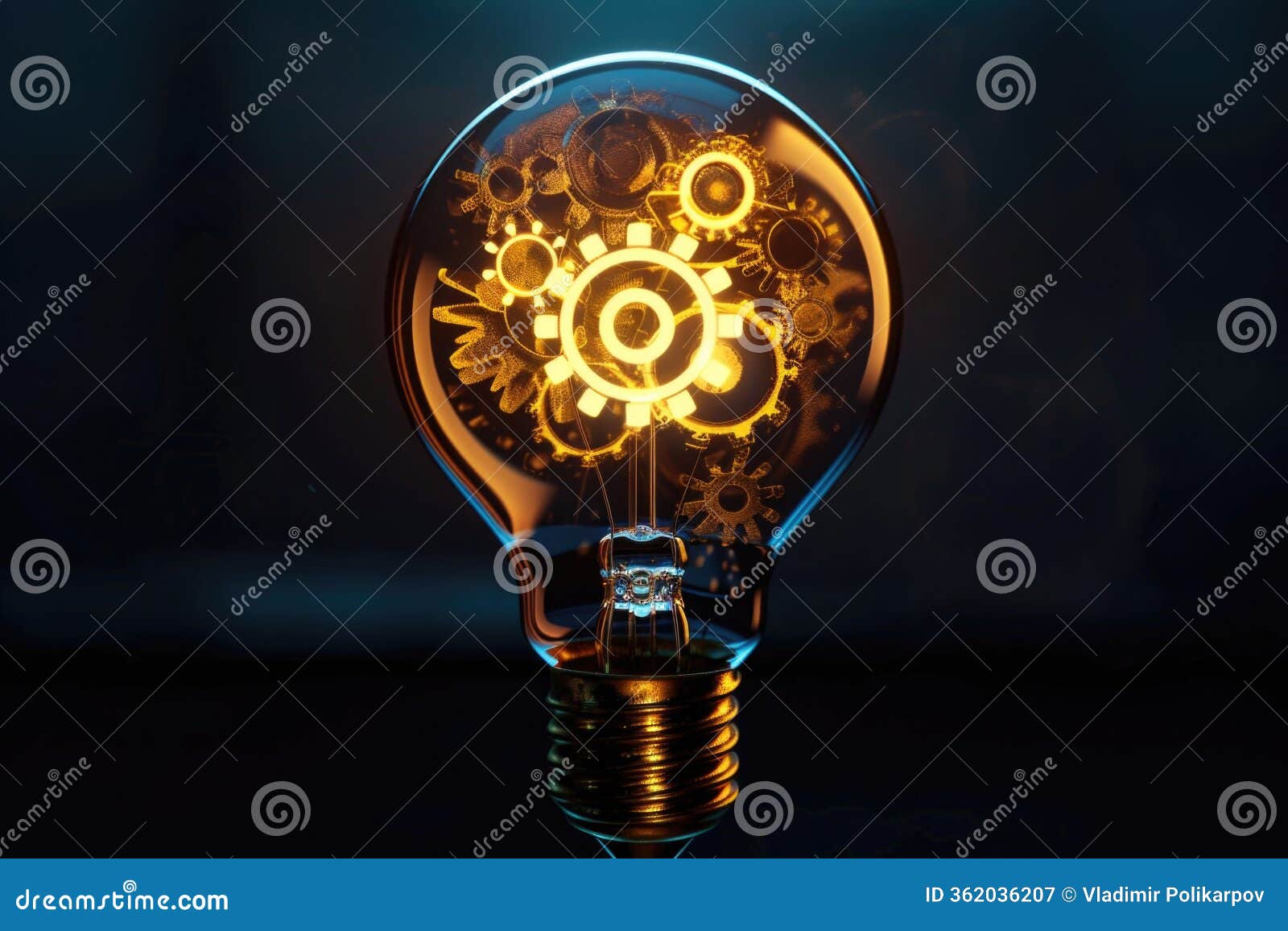 A Unique Concept of a Light Bulb with Gears Inside. Perfect for ...