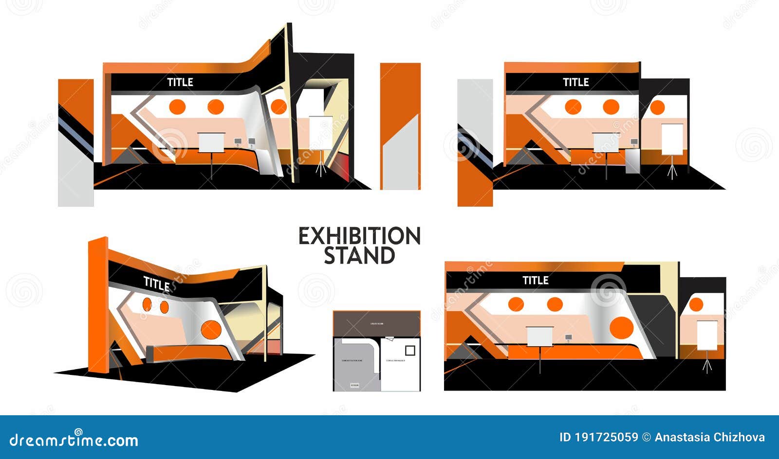 Realistic Layout. Notebook In Yellow And Black Corporate Colors To Jot ...
