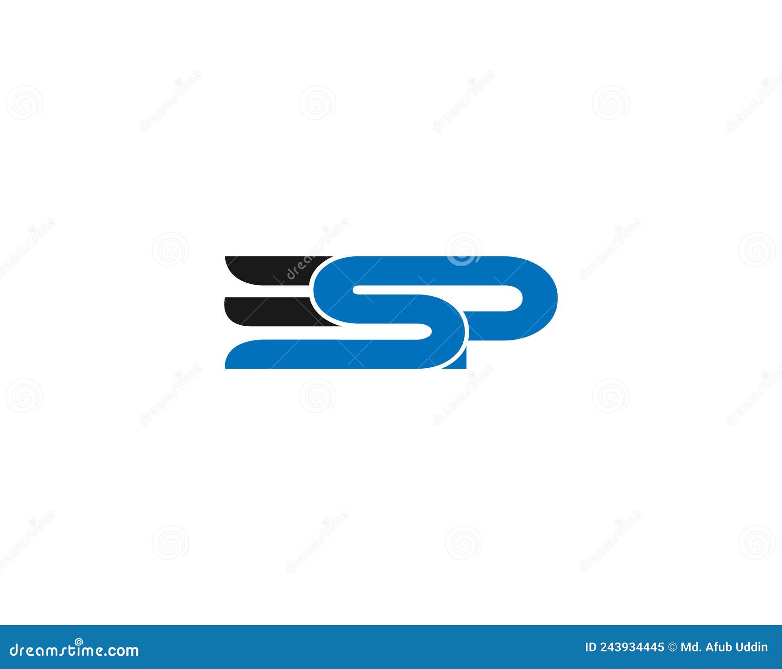 Unique Creative ESP Letters Logo Design Stock Vector - Illustration of ...