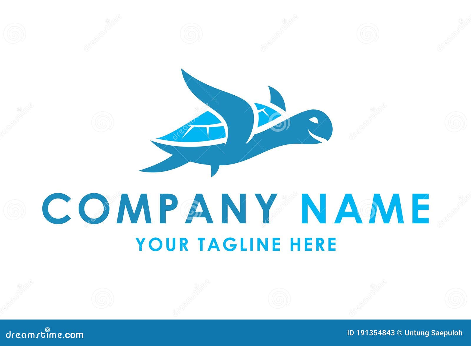 Fresh Blue Turtle Logo Design Stock Vector - Illustration of abstract ...