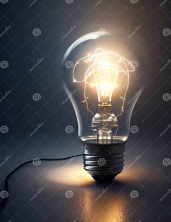 Unique Creative Idea Concept with a Light Bulb.natural Background. Idea ...