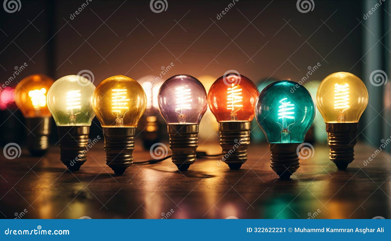 Unique Creative Idea Concept with Lightbulb Made Out of Paint, Light ...