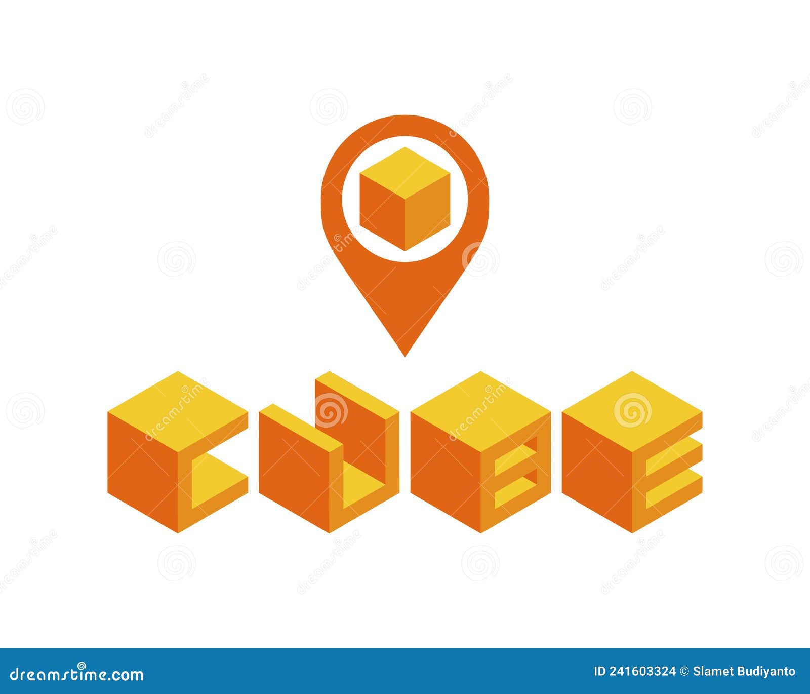 Cube Typography Logo Image Vector Stock Vector - Illustration of ...