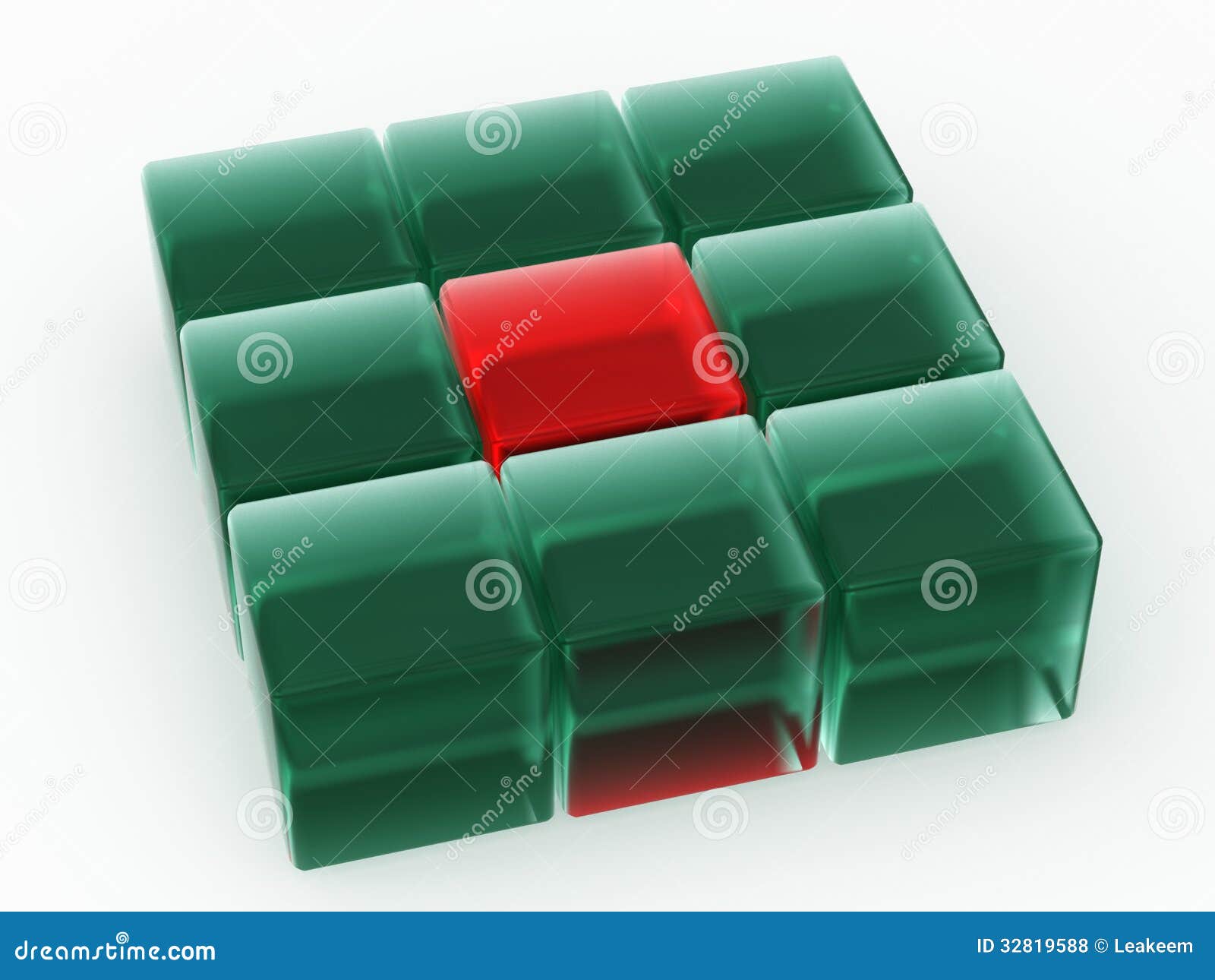 Unique Cubes in Square Formation Stock Photo - Image of reflective ...