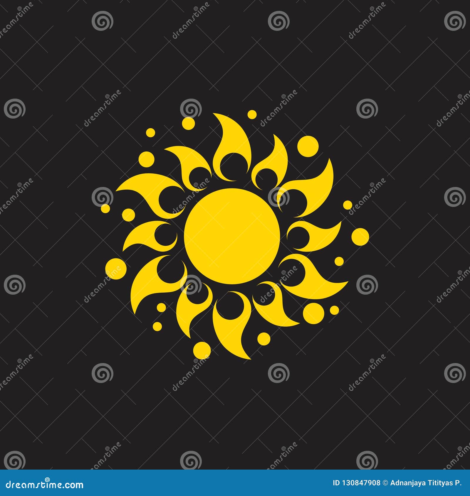 Heat Sun Dots Warm Symbol Logo Vector Stock Vector - Illustration of ...