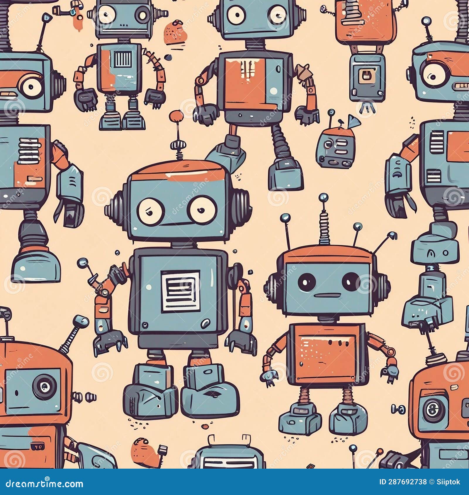 Cute Little Robot 3d Character Design Background Stock Illustration ...