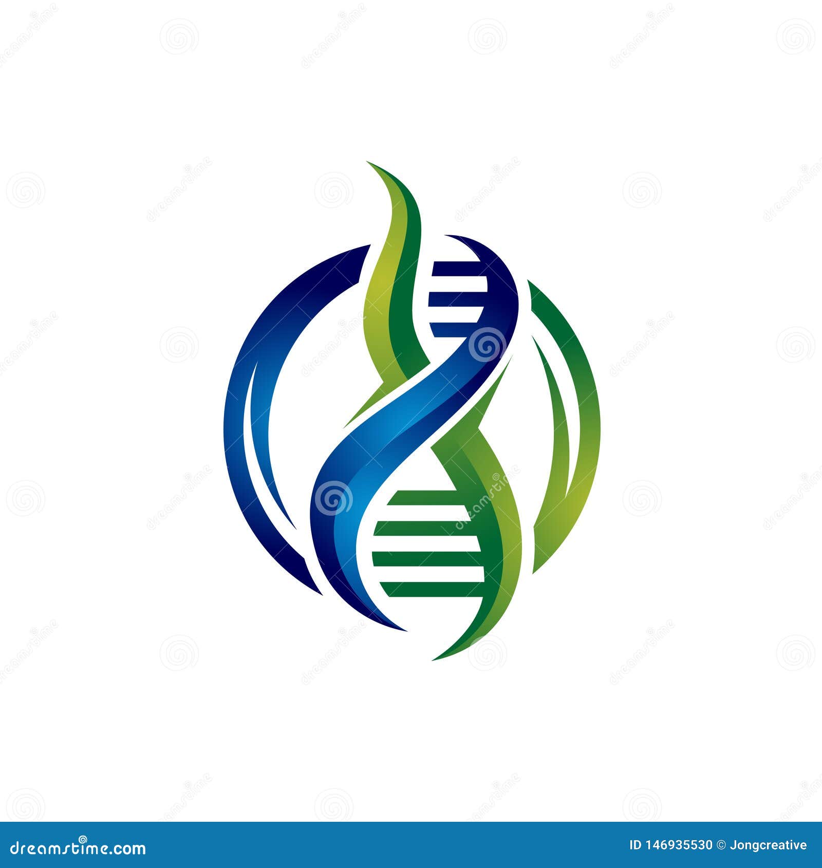 Unique 3D Design Medical DNA Helix Logo Template Stock Vector ...