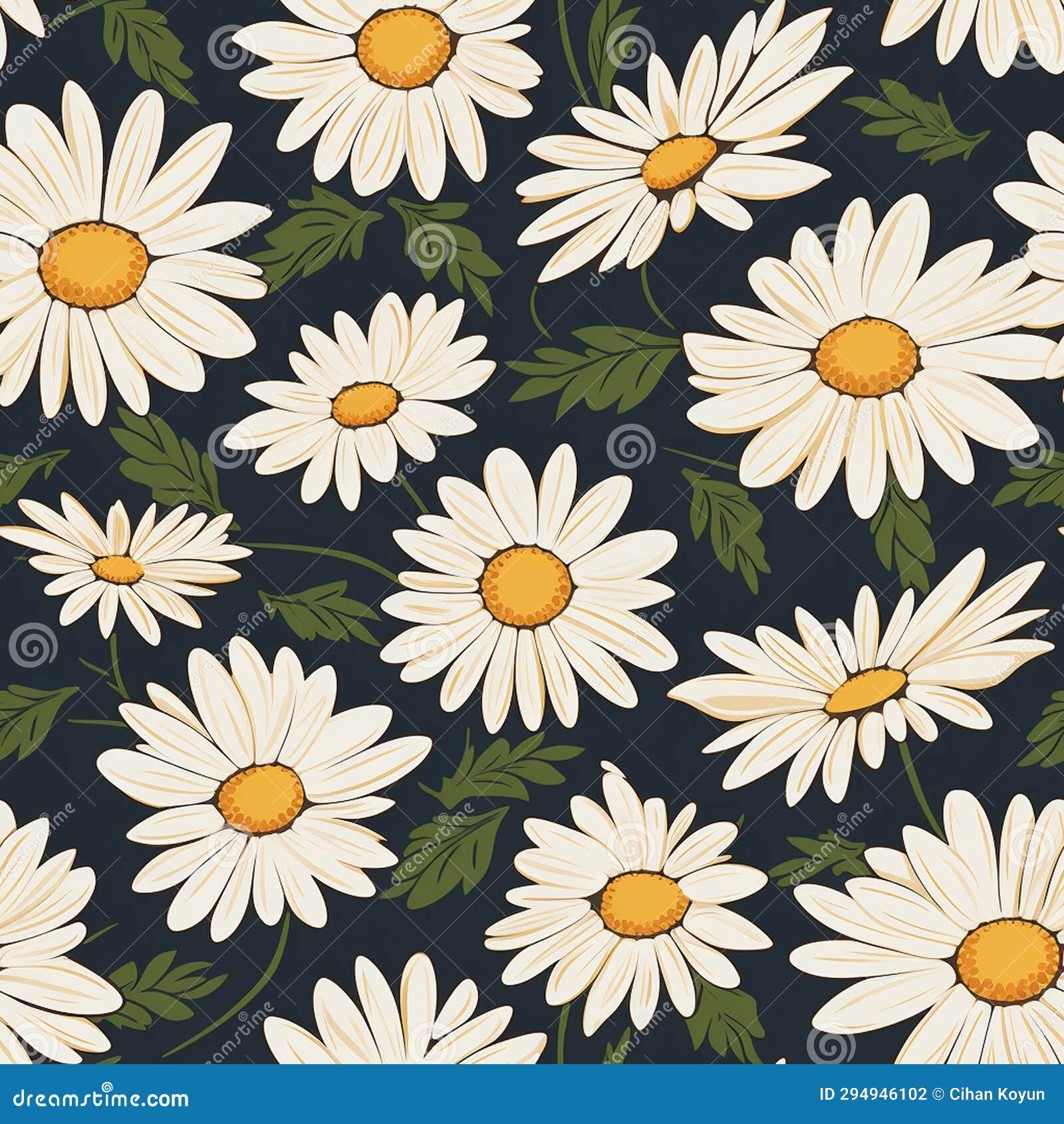 Unique Daisy Texture for Abstract Background Stock Illustration ...