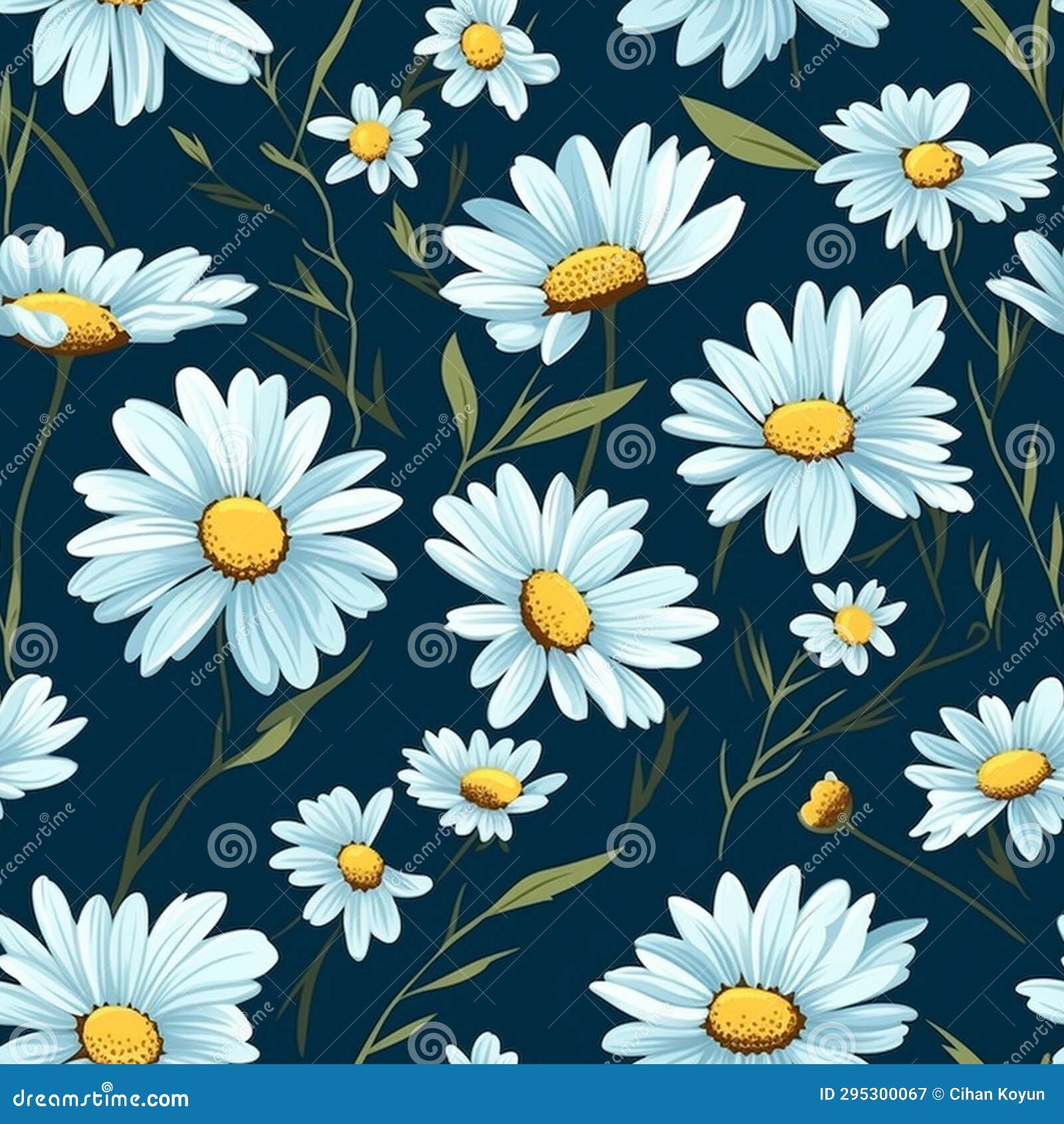 Unique Daisy Texture for Abstract Background Stock Illustration ...