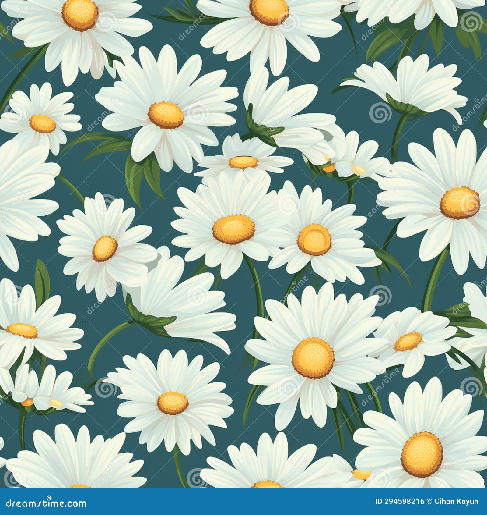 Unique Daisy Texture for Abstract Background Stock Illustration ...