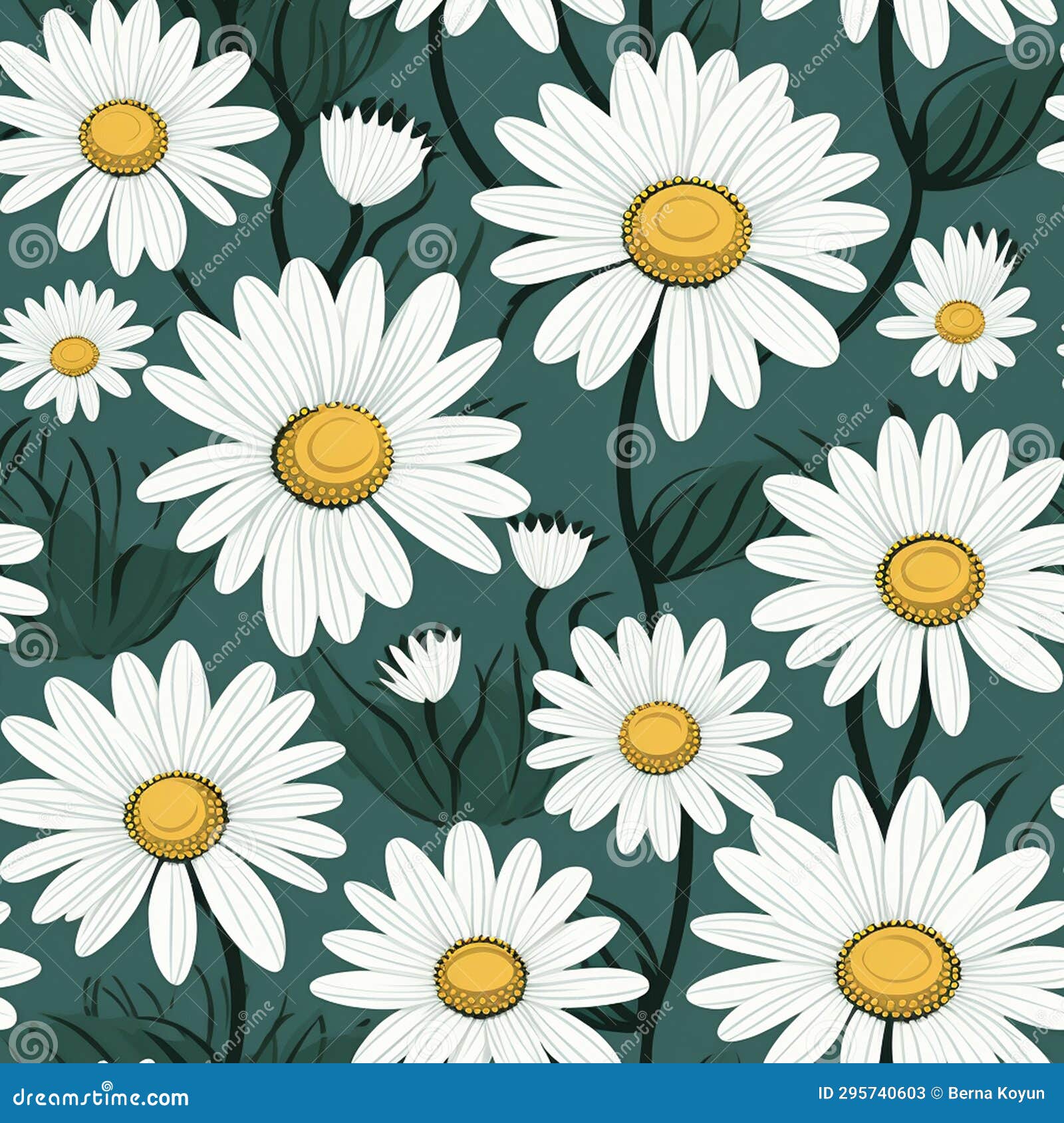 Unique Daisy Texture for Abstract Background Stock Illustration ...