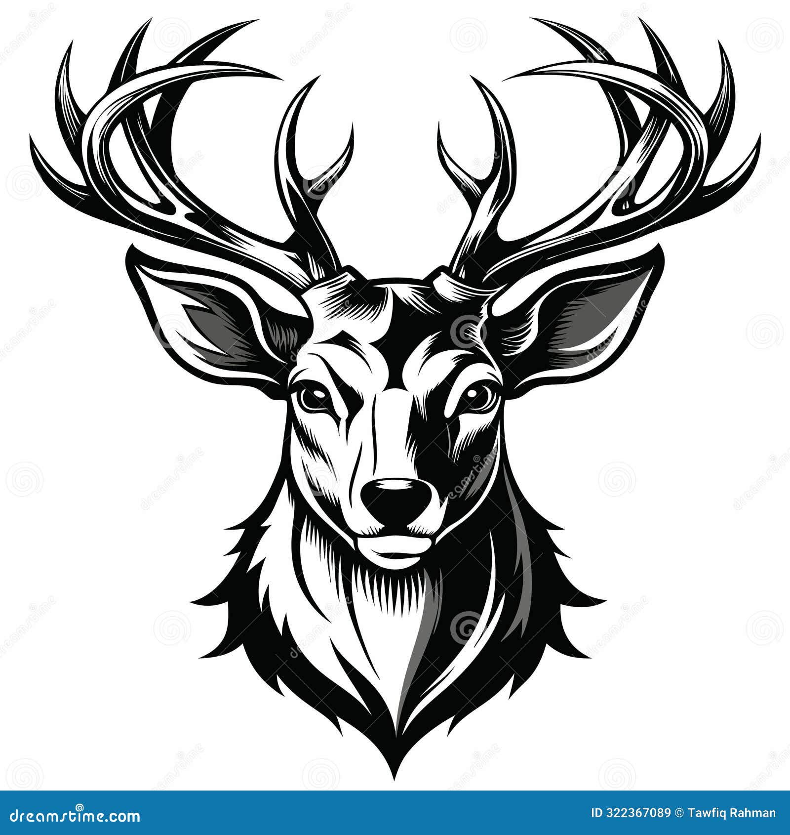 Unique Deer Head Vector Ideas and Examples Stock Illustration ...