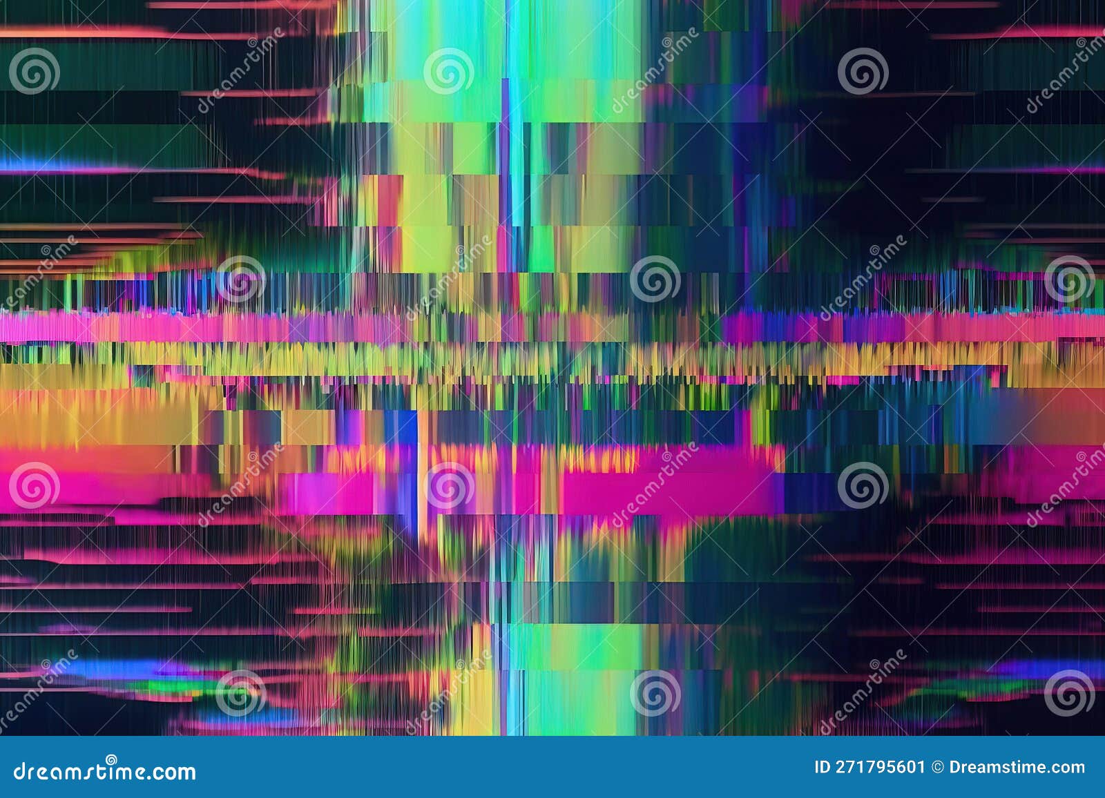 Abstract Digital Glitch Background. Ai Generative Illusration Stock ...