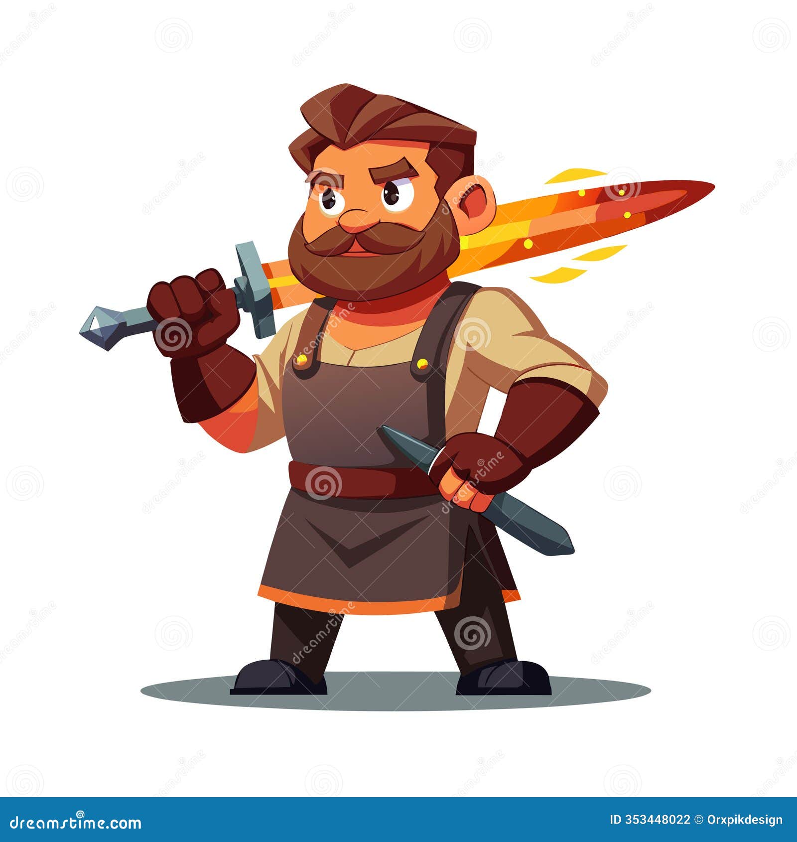 Cartoon Character of Artisan Blacksmith Stock Vector - Illustration of ...