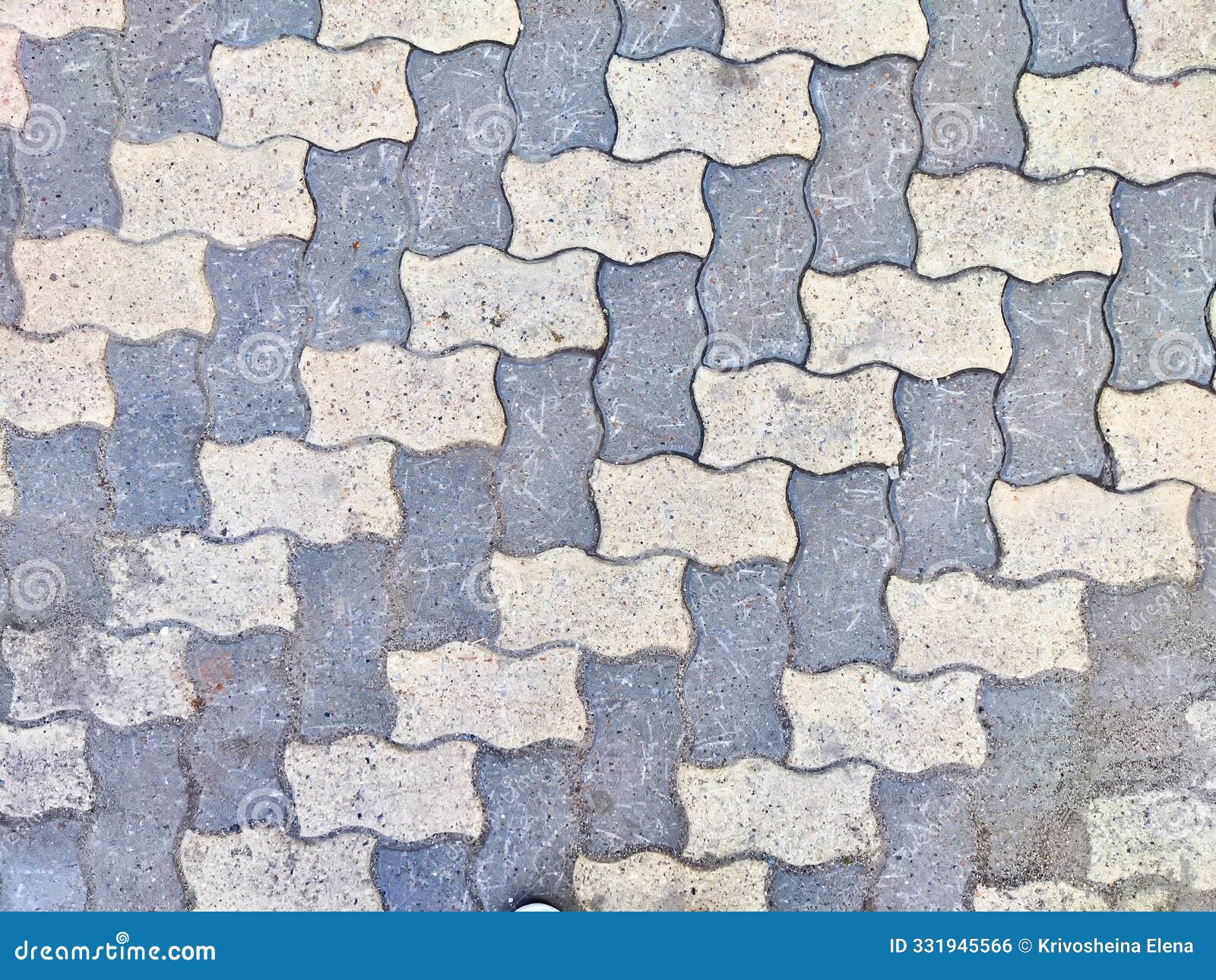 Patterns of Cobblestone Pavement in a City Park during the Day Stock ...