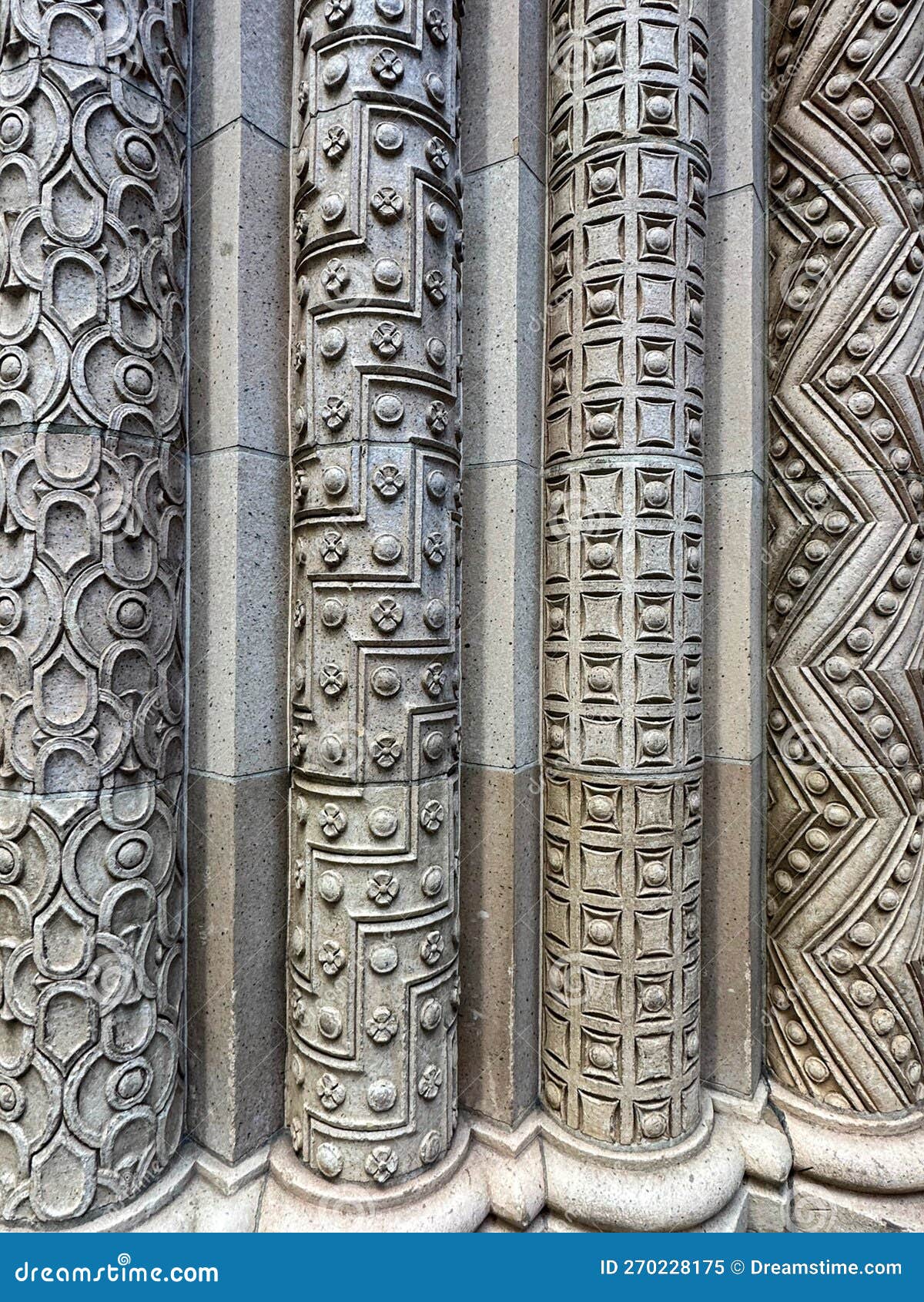 Unique and Detailed Concrete Designs on Building Stock Image - Image of ...