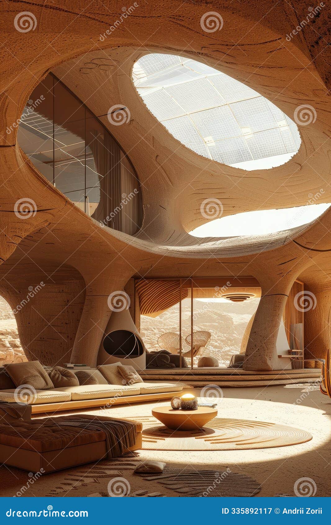 Unique Dome-Shaped Autonomous House with Solar Panels in Remote Desert ...
