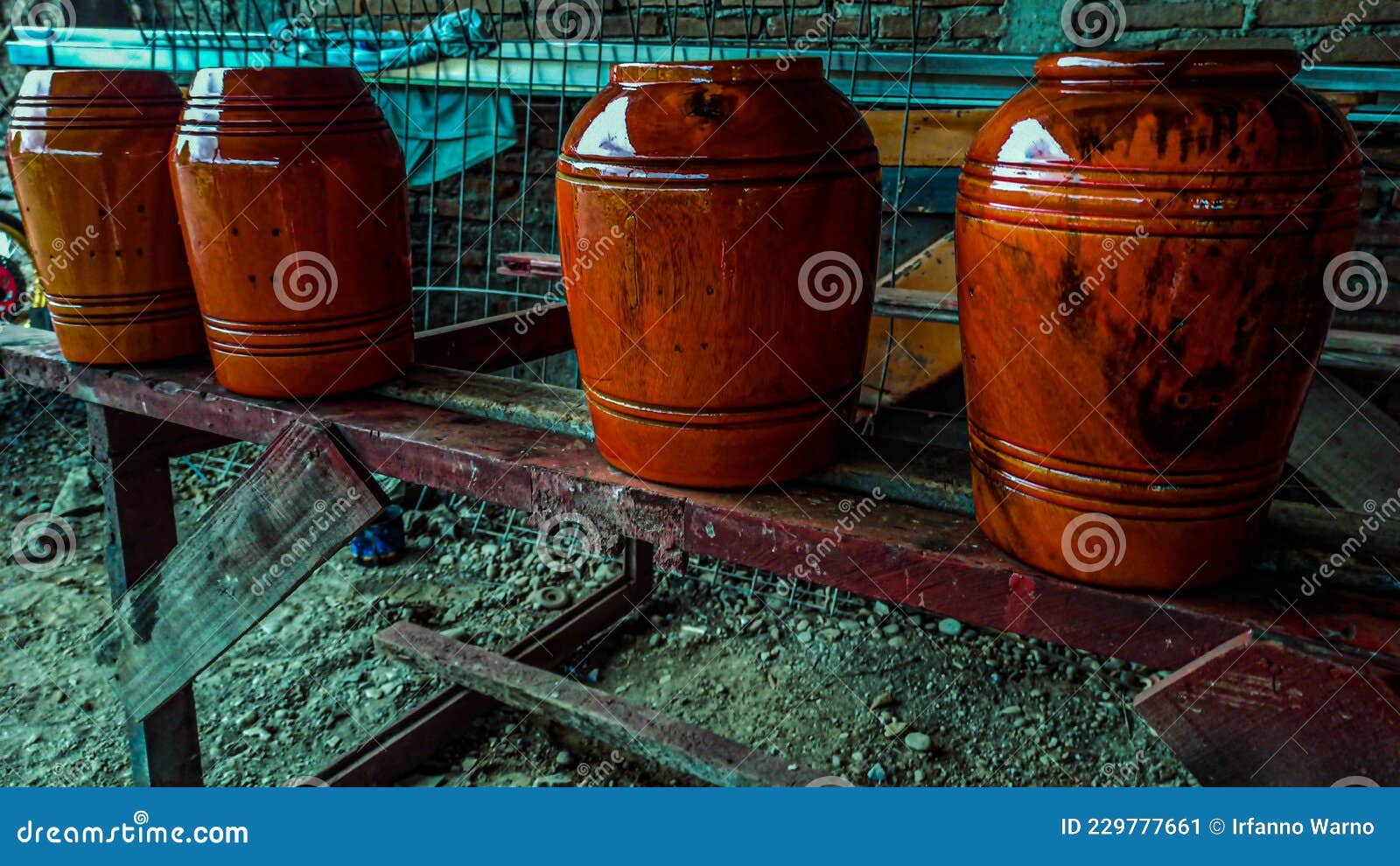 A Unique Drum Musical Instrument in Deep Orange Color Stock Image ...