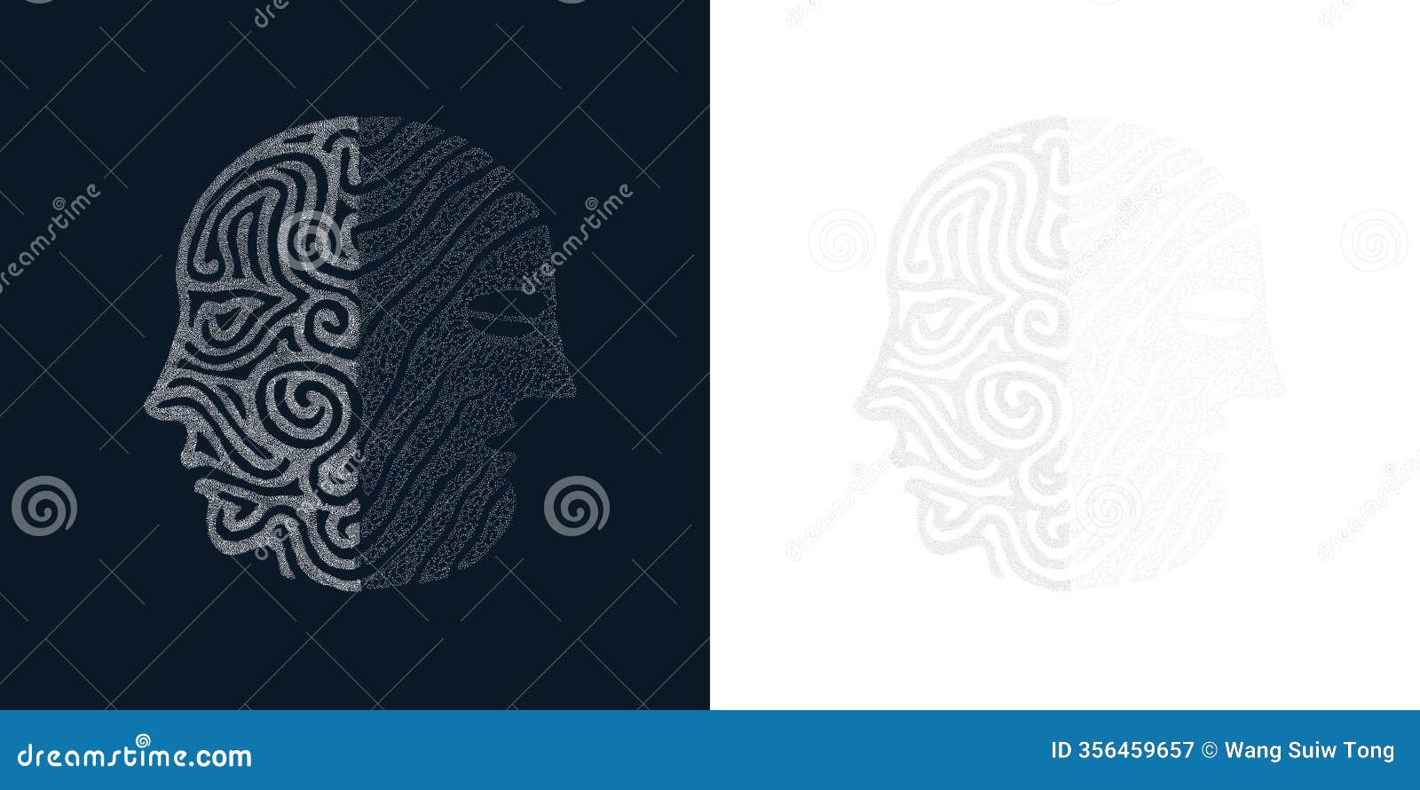 Unique Dual Face Design Featuring Intricate Line Patterns in ...