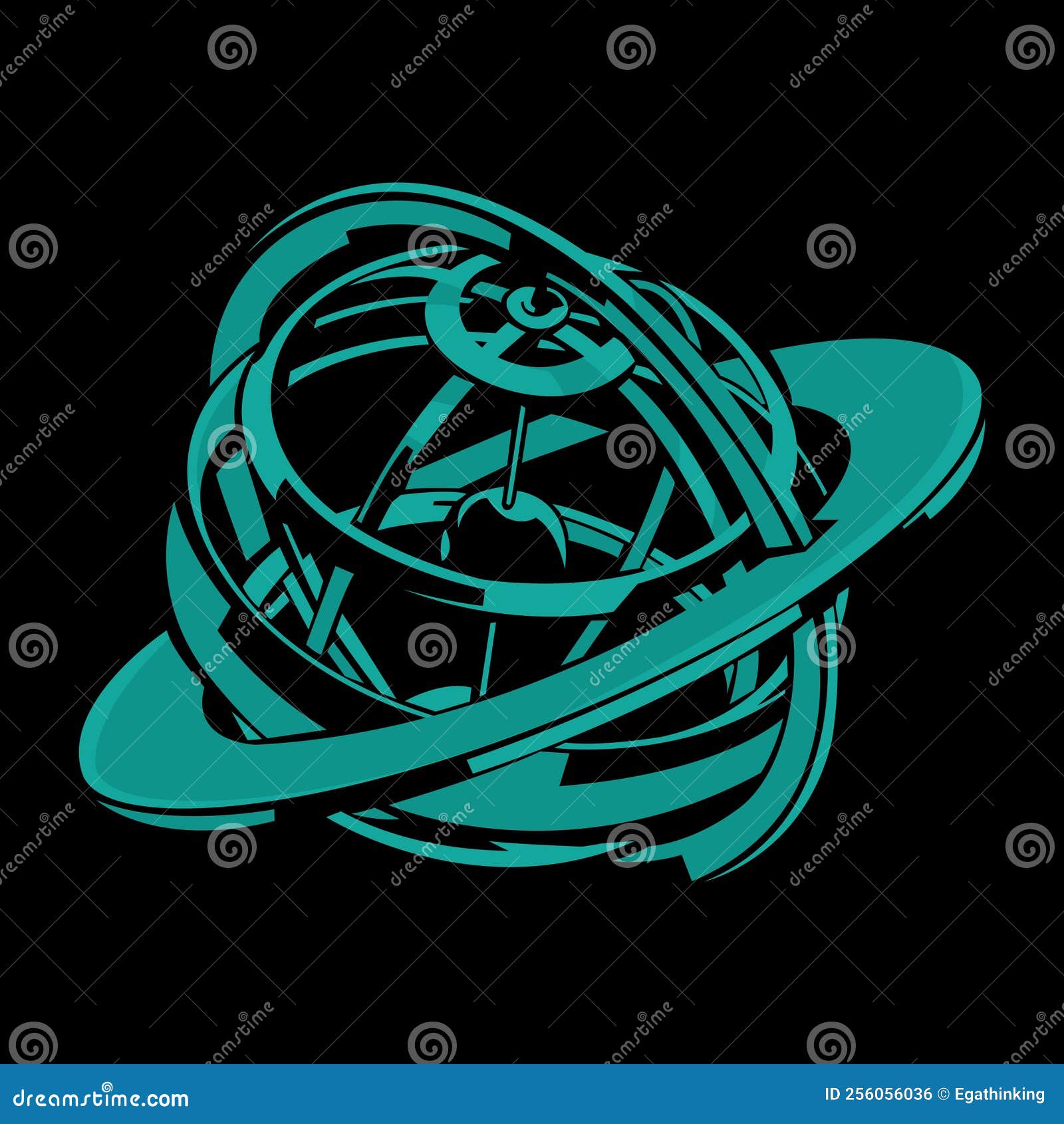 Unique and Elegant Black Blue Globe Vector Stock Illustration ...