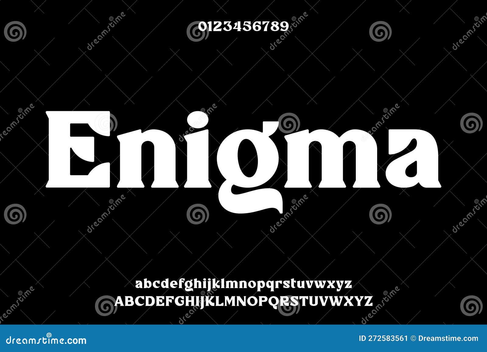 Unique Elegant Bold Serif Display Font Vector Stock Vector ...