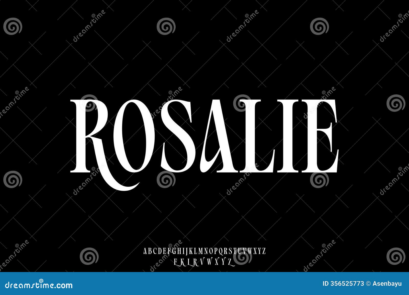 Unique Elegant Serif Alphabet Display Font Vector with Alternate Style ...