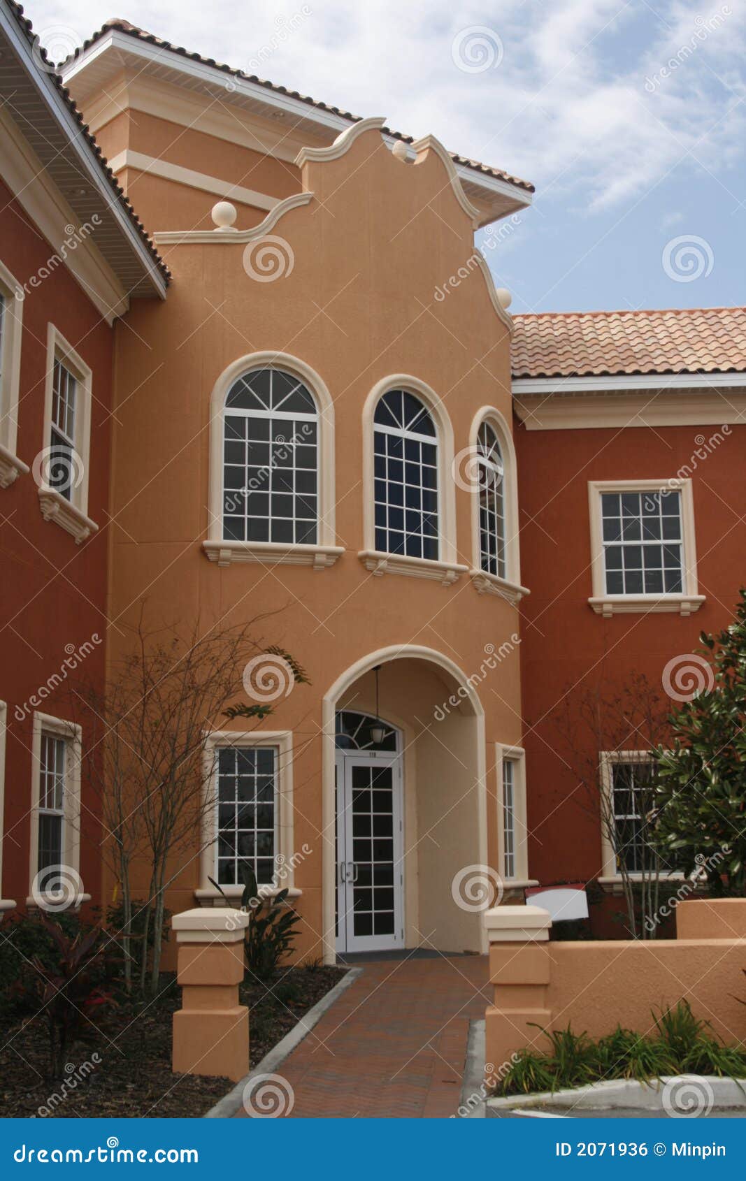 Unique Entry To New Building Stock Photo - Image of arched, roof: 2071936