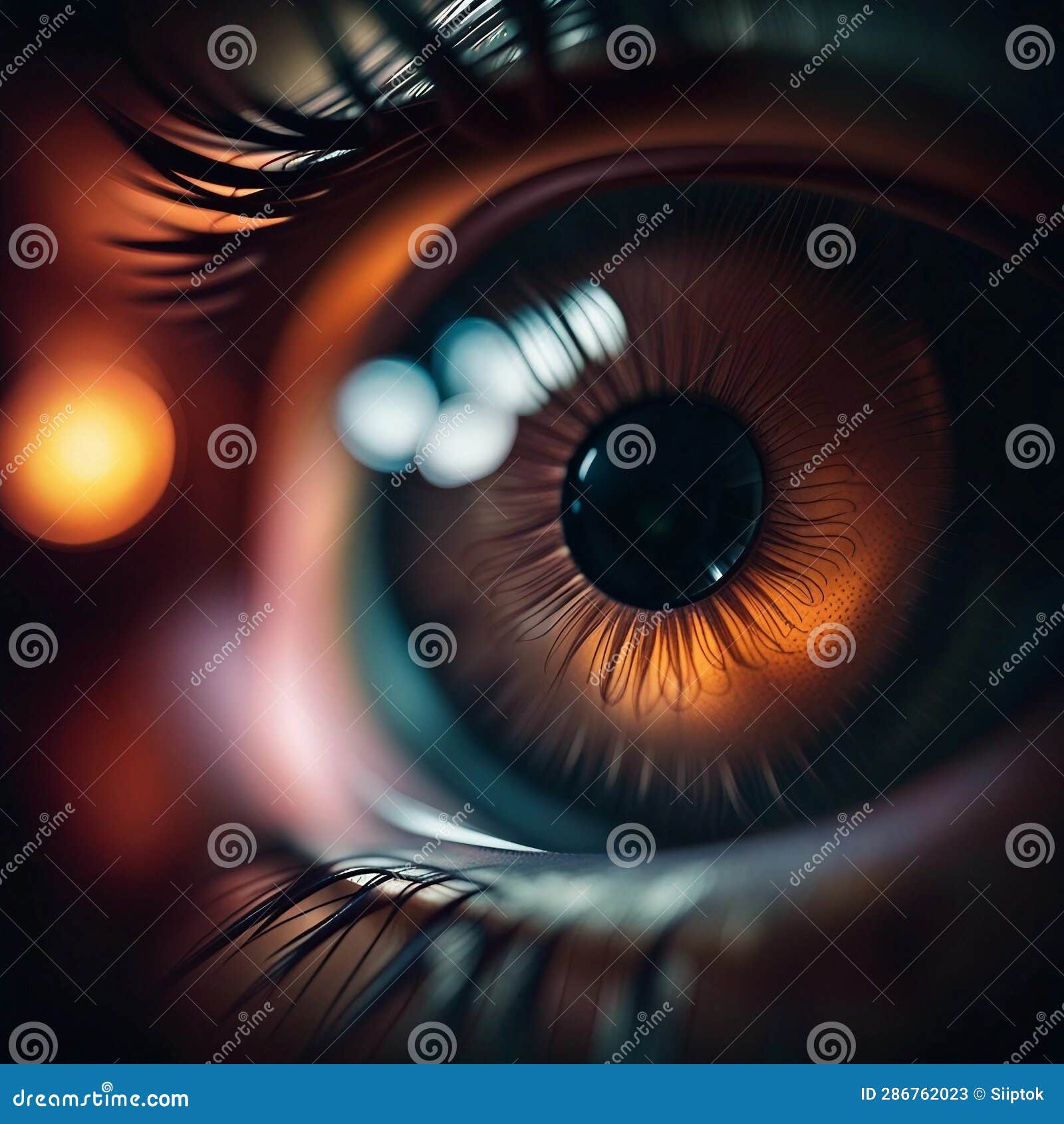 Eyelid and Eyeball Macro Zoom Background Stock Illustration ...