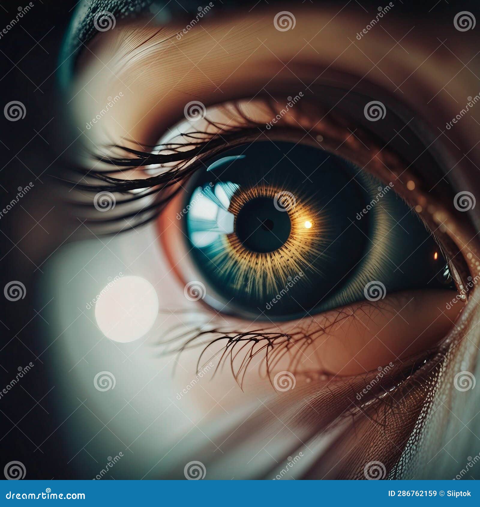 Eyelid and Eyeball Macro Zoom Background Stock Illustration ...