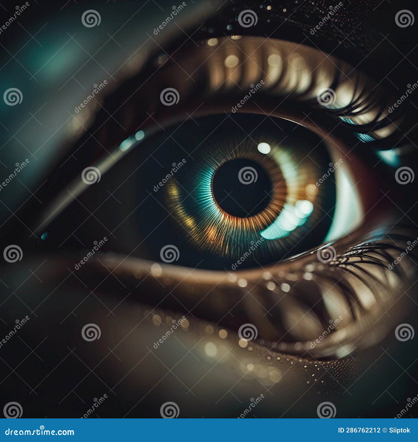 Eyelid and Eyeball Macro Zoom Background Stock Illustration ...