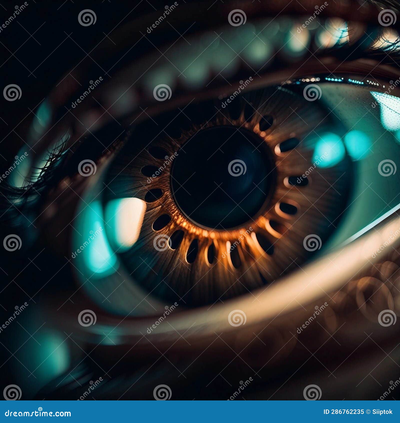 Eyelid and Eyeball Macro Zoom Background Stock Illustration ...