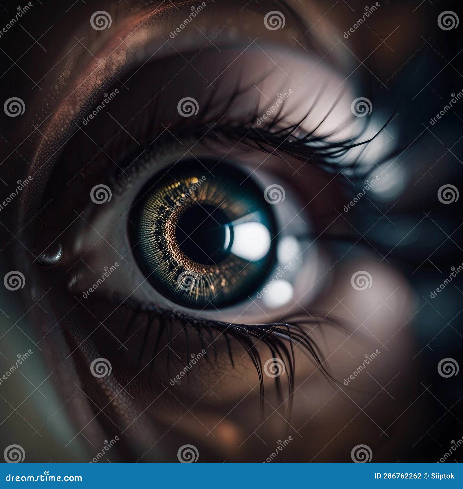 Eyelid and Eyeball Macro Zoom Background Stock Illustration ...
