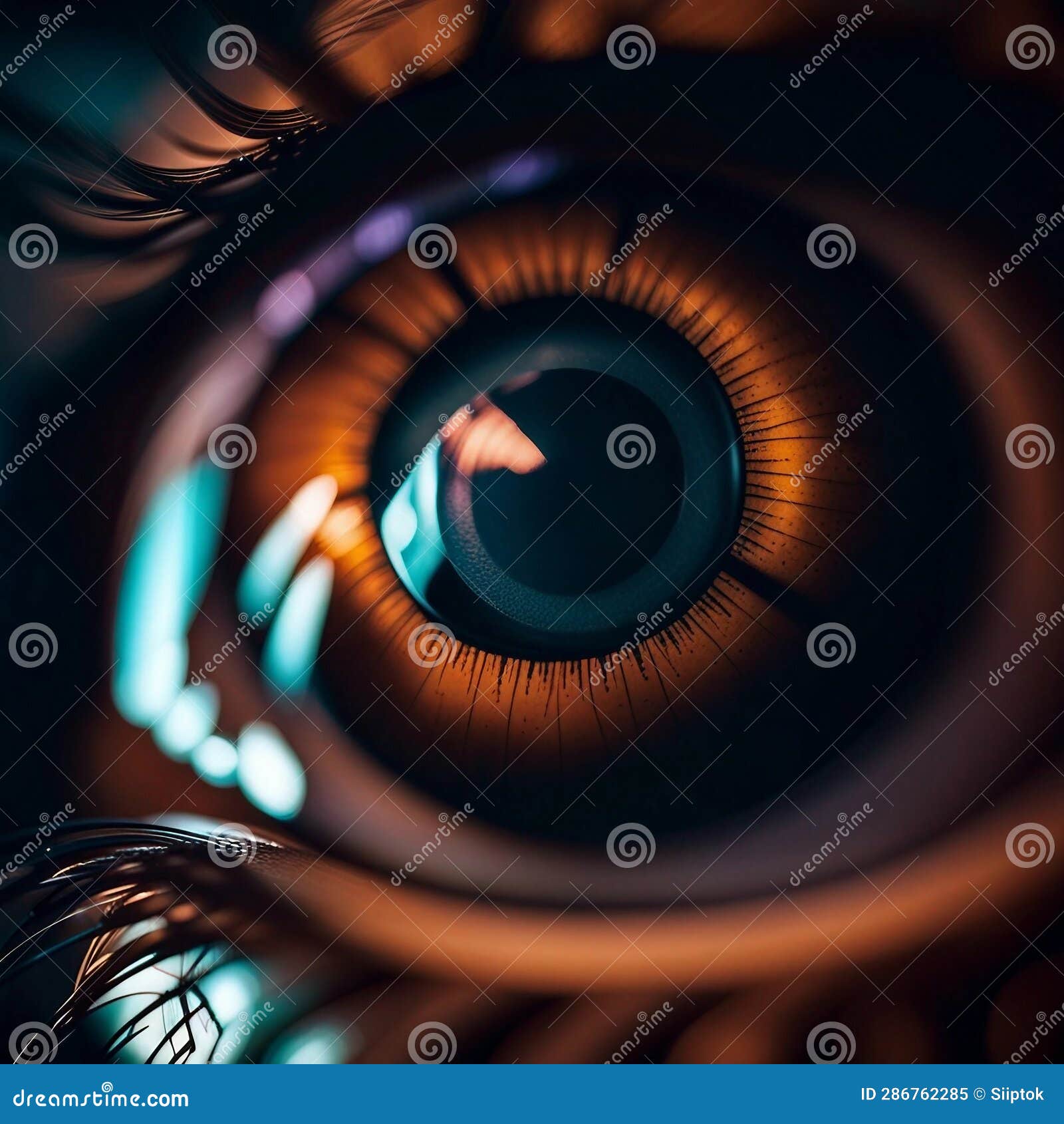 Eyelid and Eyeball Macro Zoom Background Stock Illustration ...