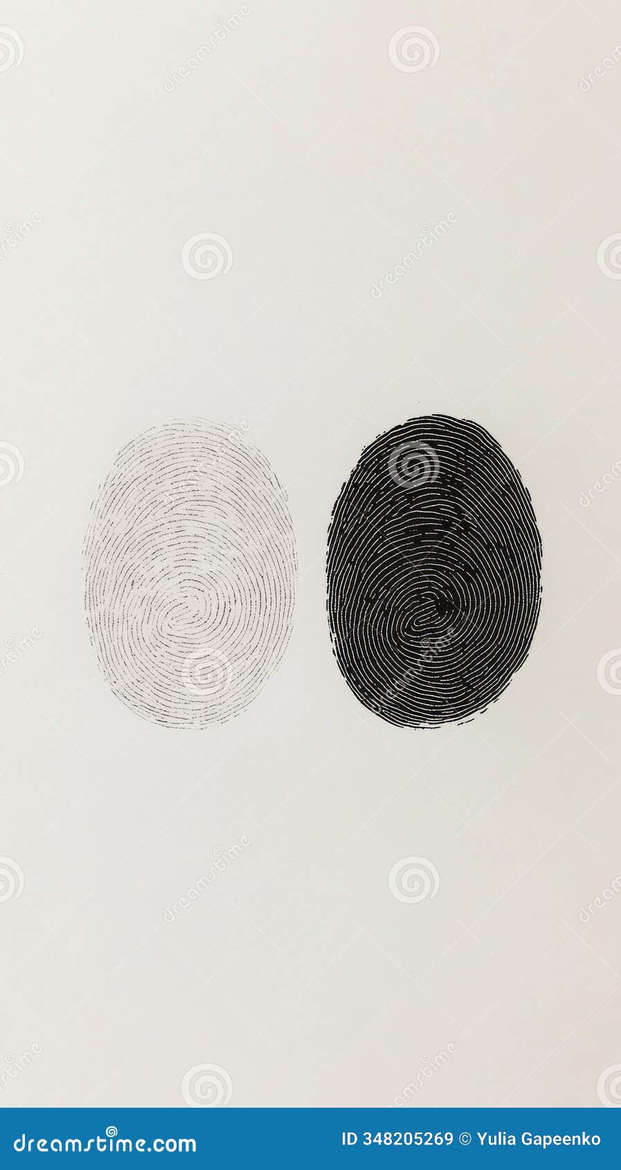 Unique Fingerprint Designs Showcasing Contrast between Dark and Light ...