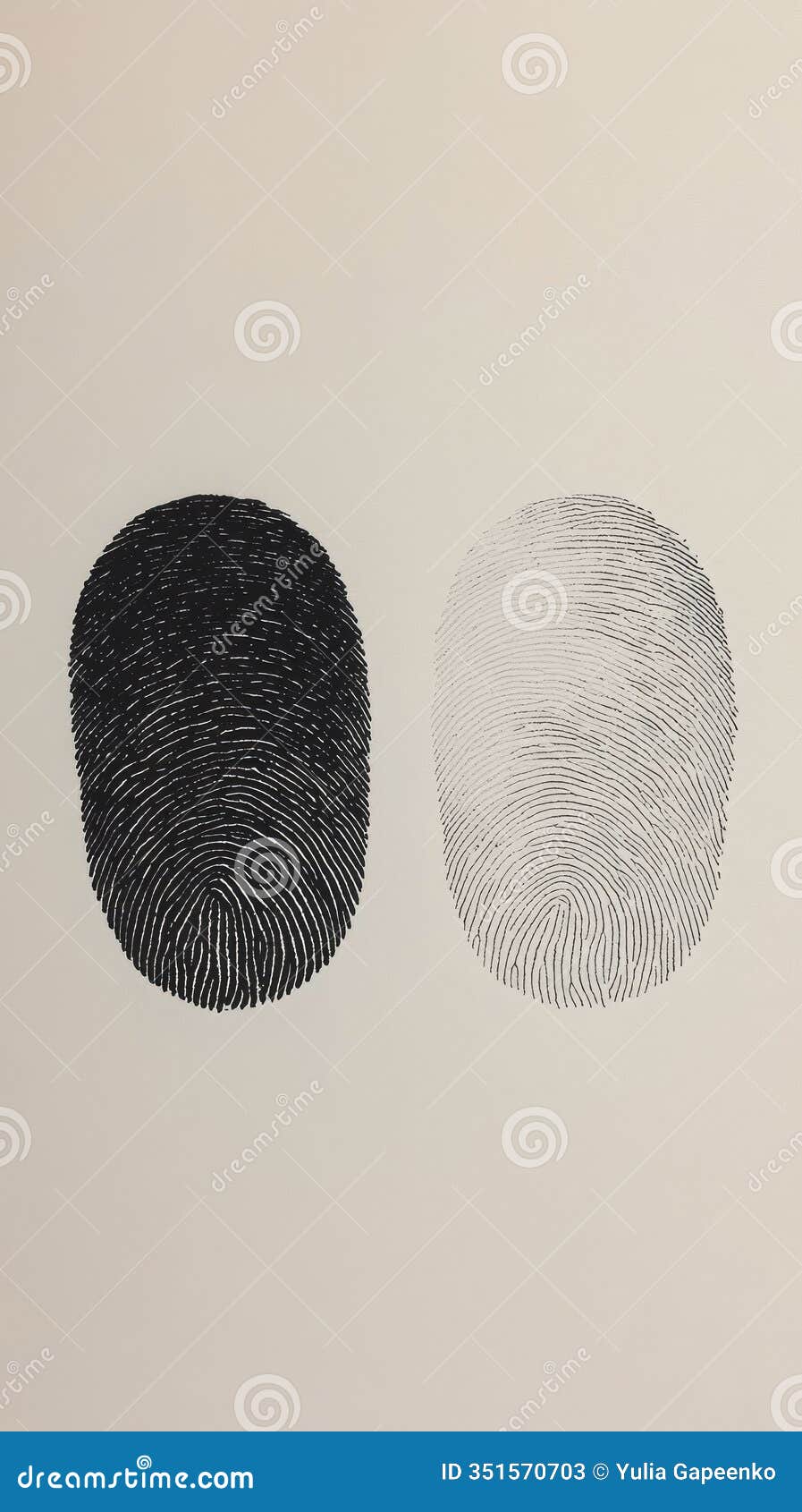 Unique Fingerprint Designs Showcasing Contrast between Dark and Light ...