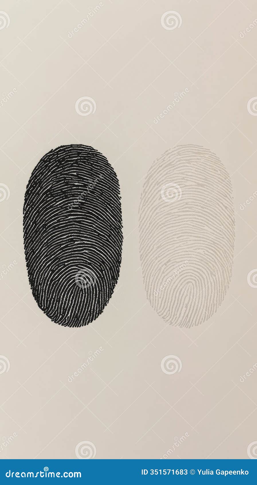 Unique Fingerprint Designs Showcasing Contrast between Dark and Light ...