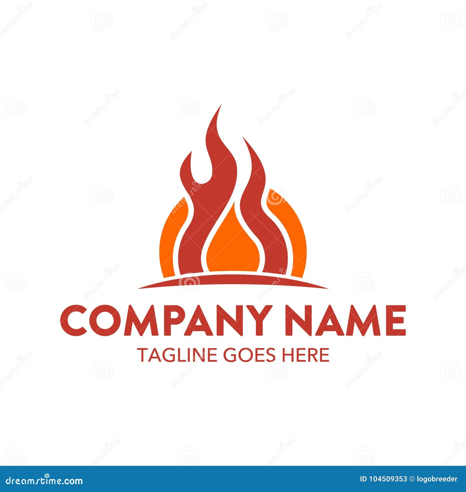 Unique Fire Logo Template. Vector Stock Vector - Illustration of ...