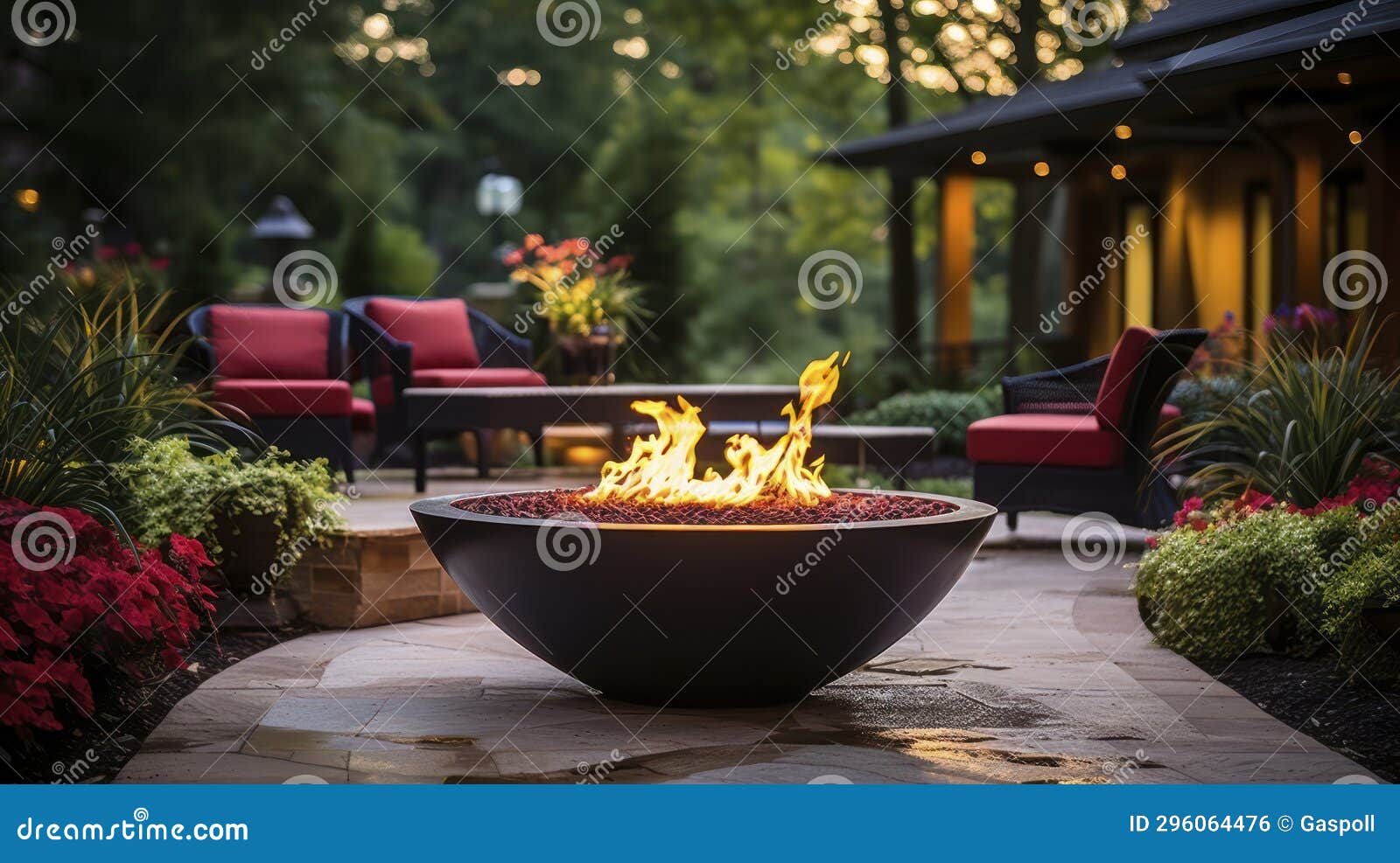 A Unique Fire Pit Offering Warmth and Modern Design. Generative AI ...
